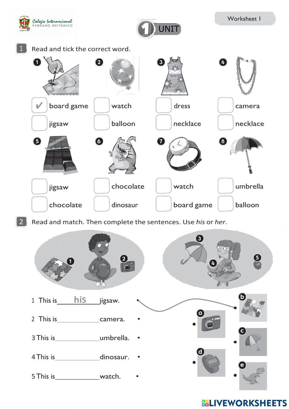 2do.worksheet1.unit1 worksheet | Live Worksheets