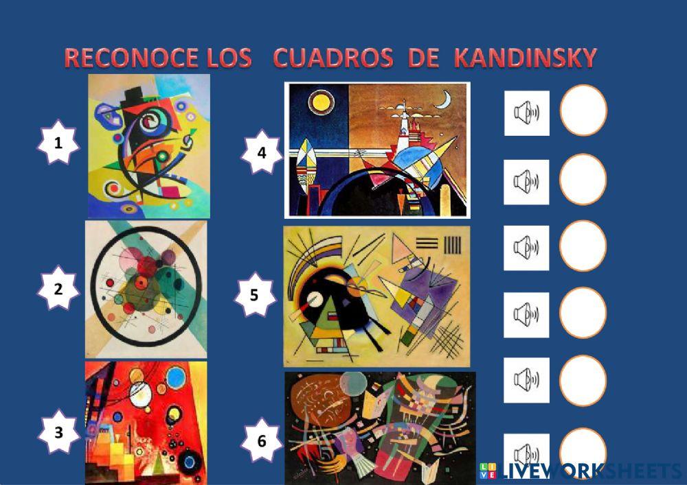 Cuadros de kandinsky worksheet | Live Worksheets