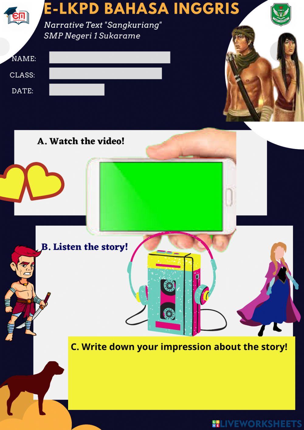 E- lkpd worksheet | Live Worksheets