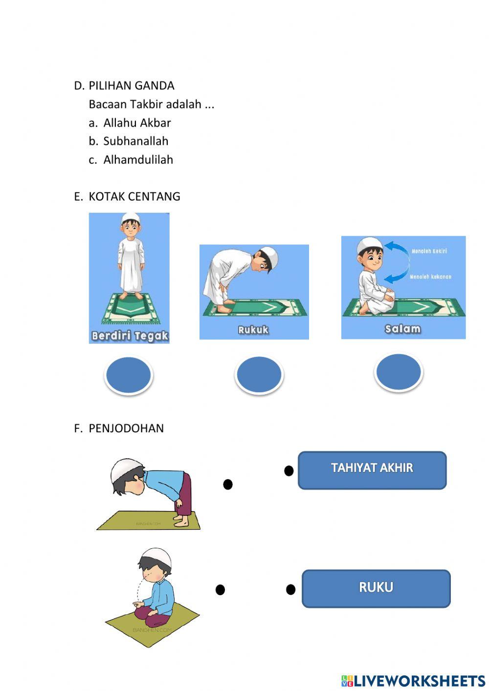 Pendidikan Agama Islam online worksheet for 2 | Live Worksheets