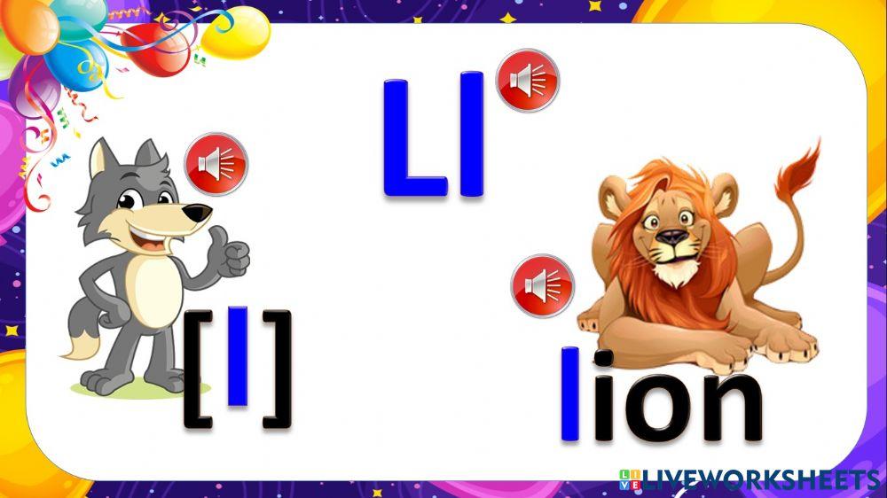 Letter Ll interactive exercise | Live Worksheets