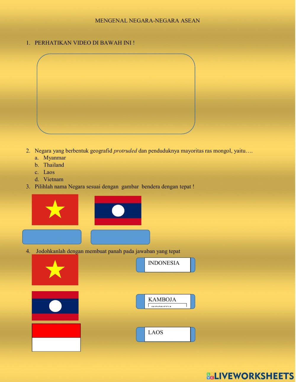 Lkpd Mengenal Negara Negara Asean Interactive Worksheet – Eroppa