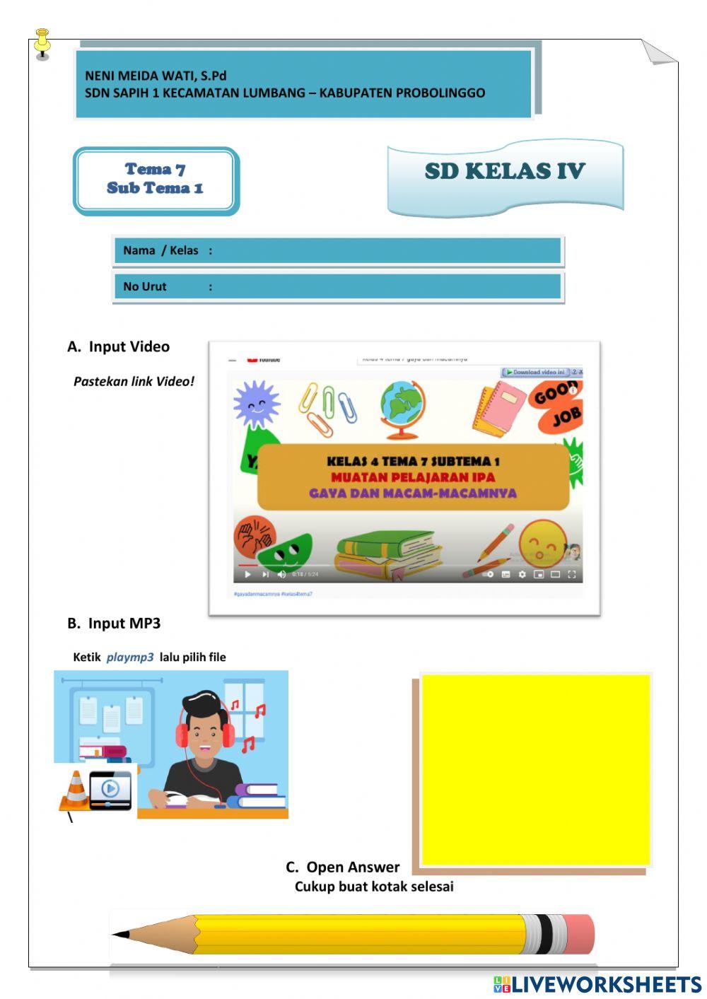 Latihan e LKPD | Live Worksheets