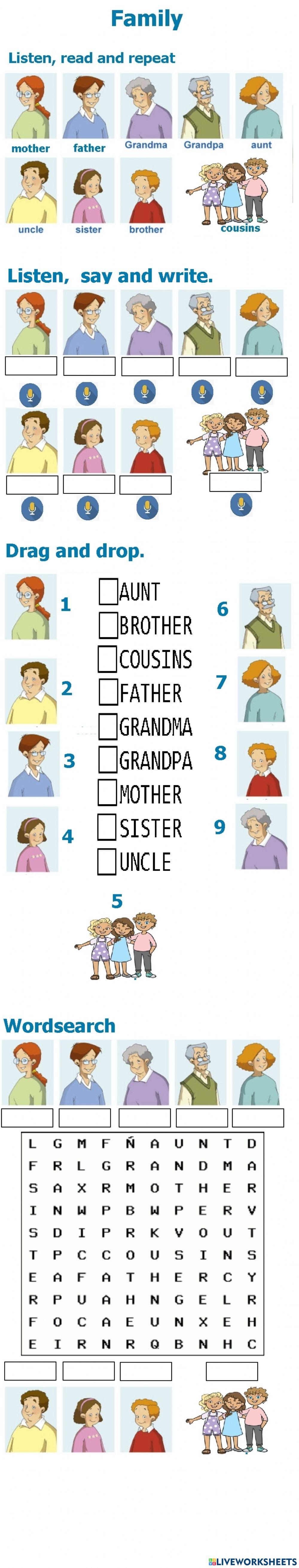 Family members 838085 | Pedro Cabrera | LiveWorksheets