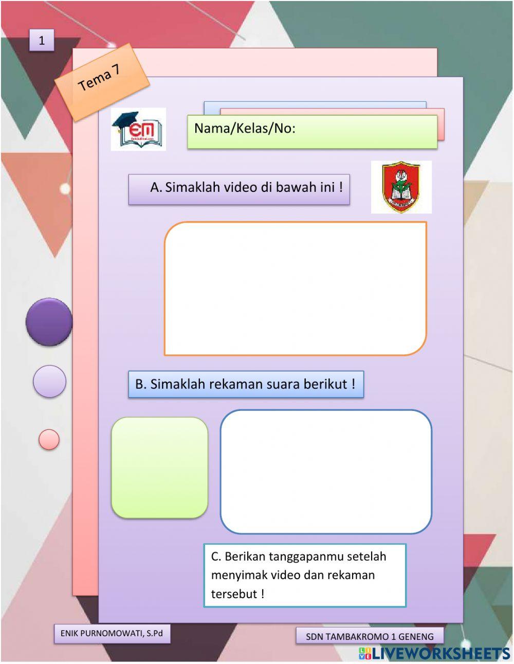 Latihan E-LKPD online exercise for 2 | Live Worksheets
