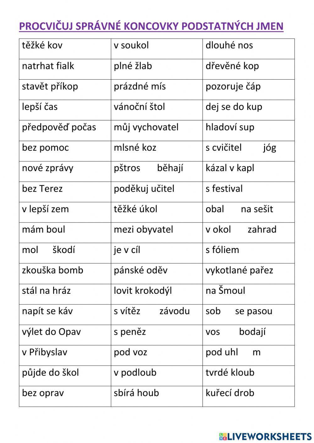 840081 | Vzory podstatných jmen | Marta Šťastná Mgr.