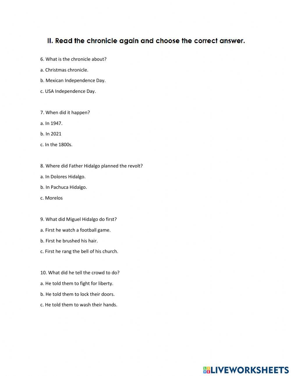 Sixth Grade Quiz P7 2143 | eljacome81 | Live