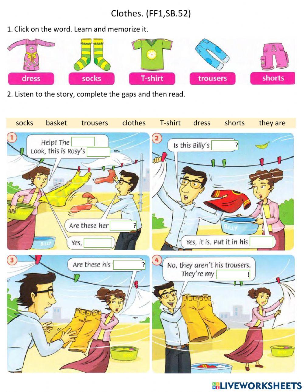 6495172 | Clothes.FF1.Unit 7.(pg.52). | Zubris