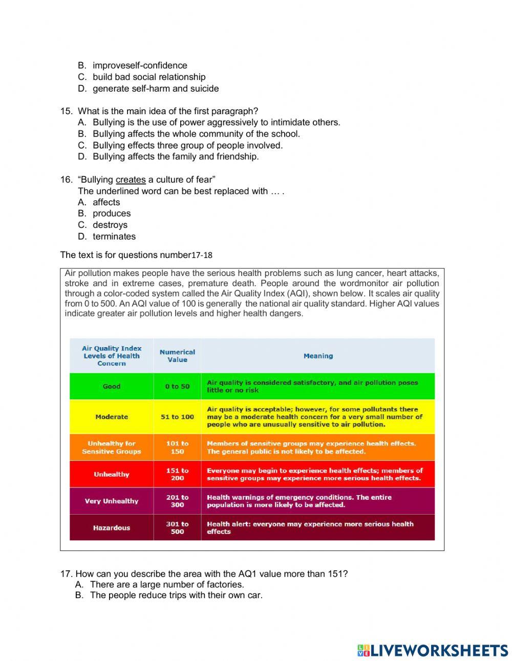 soal Persiapan ASPD online exercise for | Live Worksheets