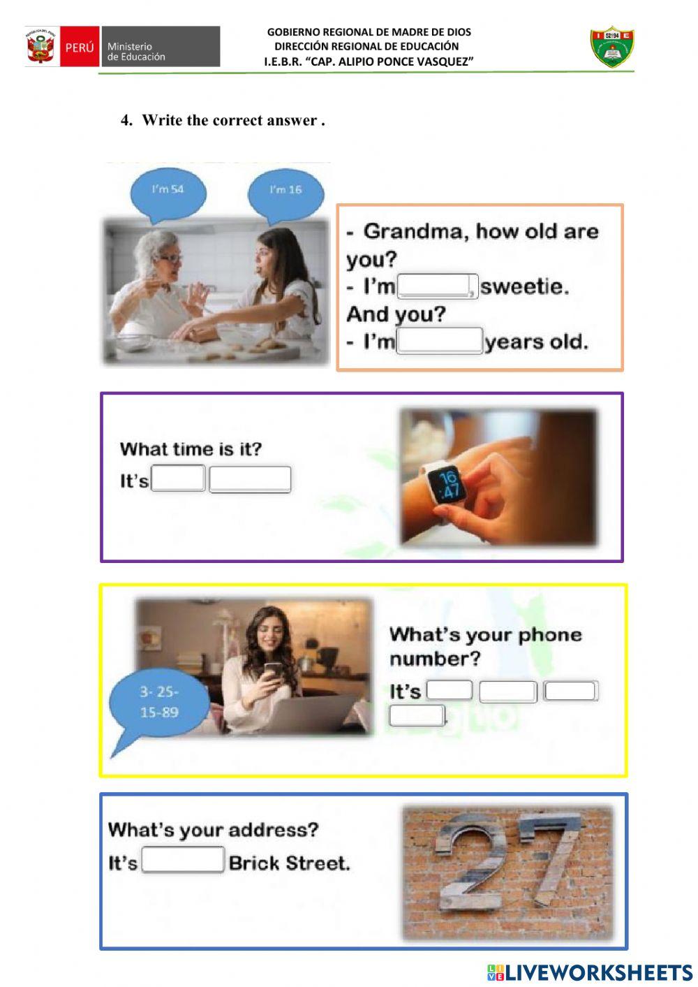 English Activity 2 worksheet | Live Worksheets