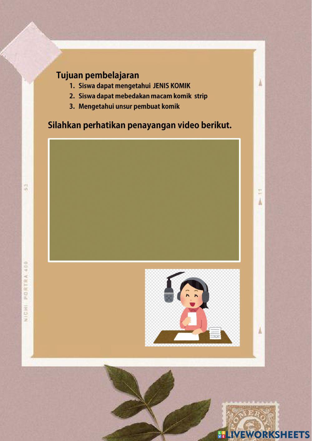 Komik Strip Animasi online exercise for | Live Worksheets