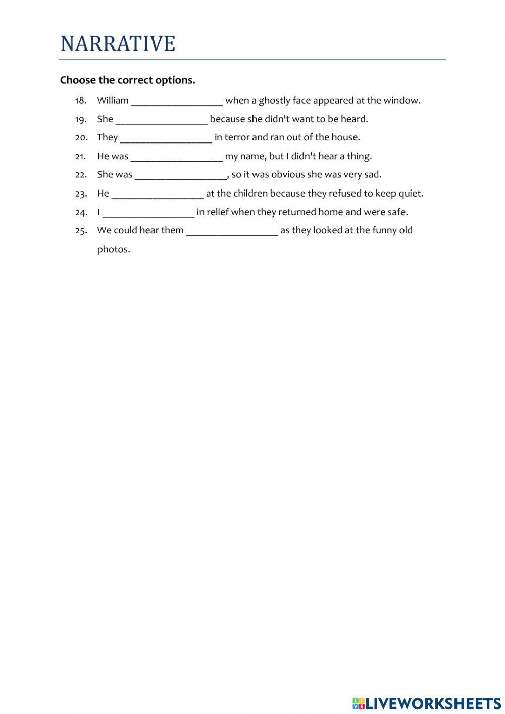 Narrative 842557 | AnitaMy | Live Worksheets