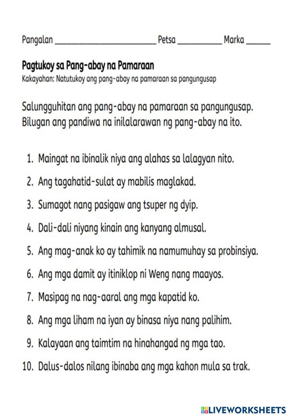 Pang Abay Na Pamaraan Interactive Worksheet In 2023 W | Porn Sex Picture Pang Abay Na Pamaraan Interactive Worksheet In 2023 W | Porn Sex Picture