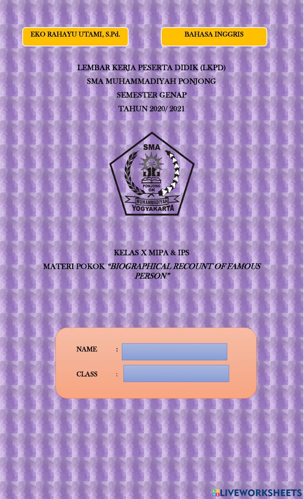 Tugas Bahasa Inggris worksheet | Live Worksheets