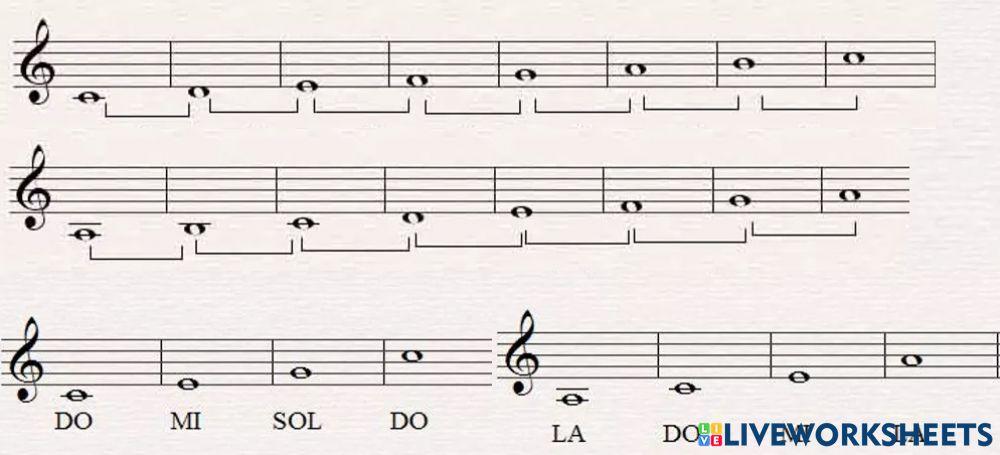 Do Major - la minor online exercise for | Live Worksheets