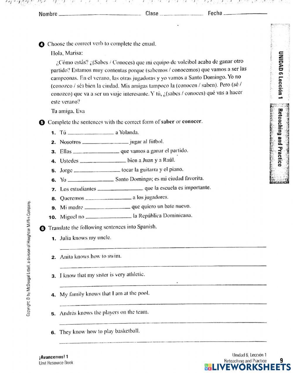 Día 53-54 Practice Actividades worksheet | Live Worksheets