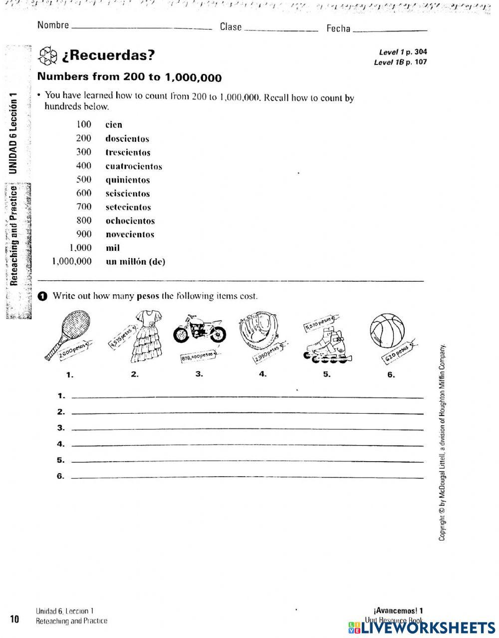 Día 53-54 Practice Actividades worksheet | Live Worksheets