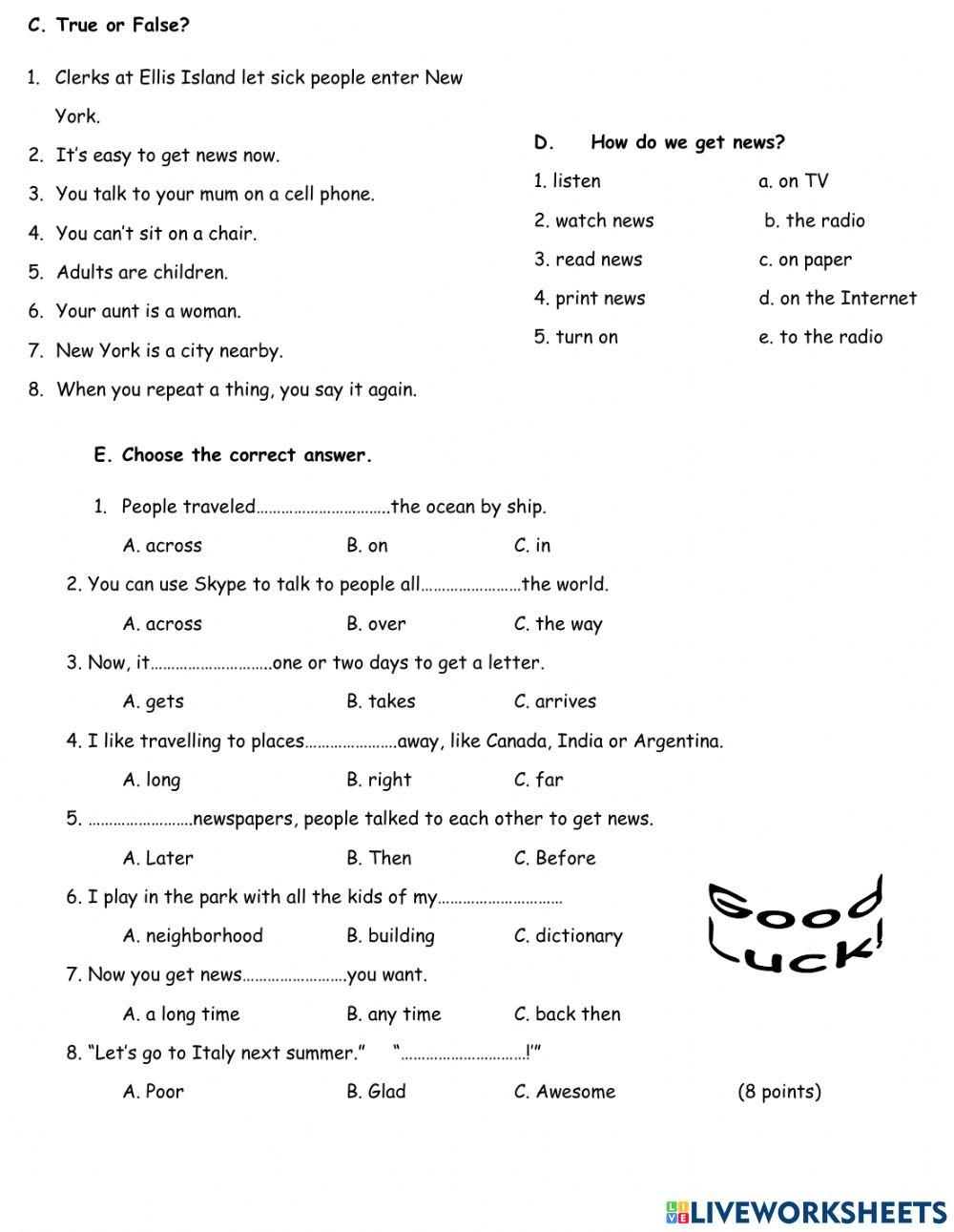 Oxford Discover… | Free Interactive Worksheets | 844098