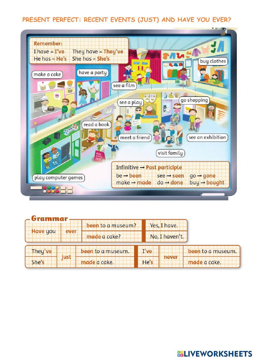 Present Perfect… | Free Interactive Worksheets | 6497438