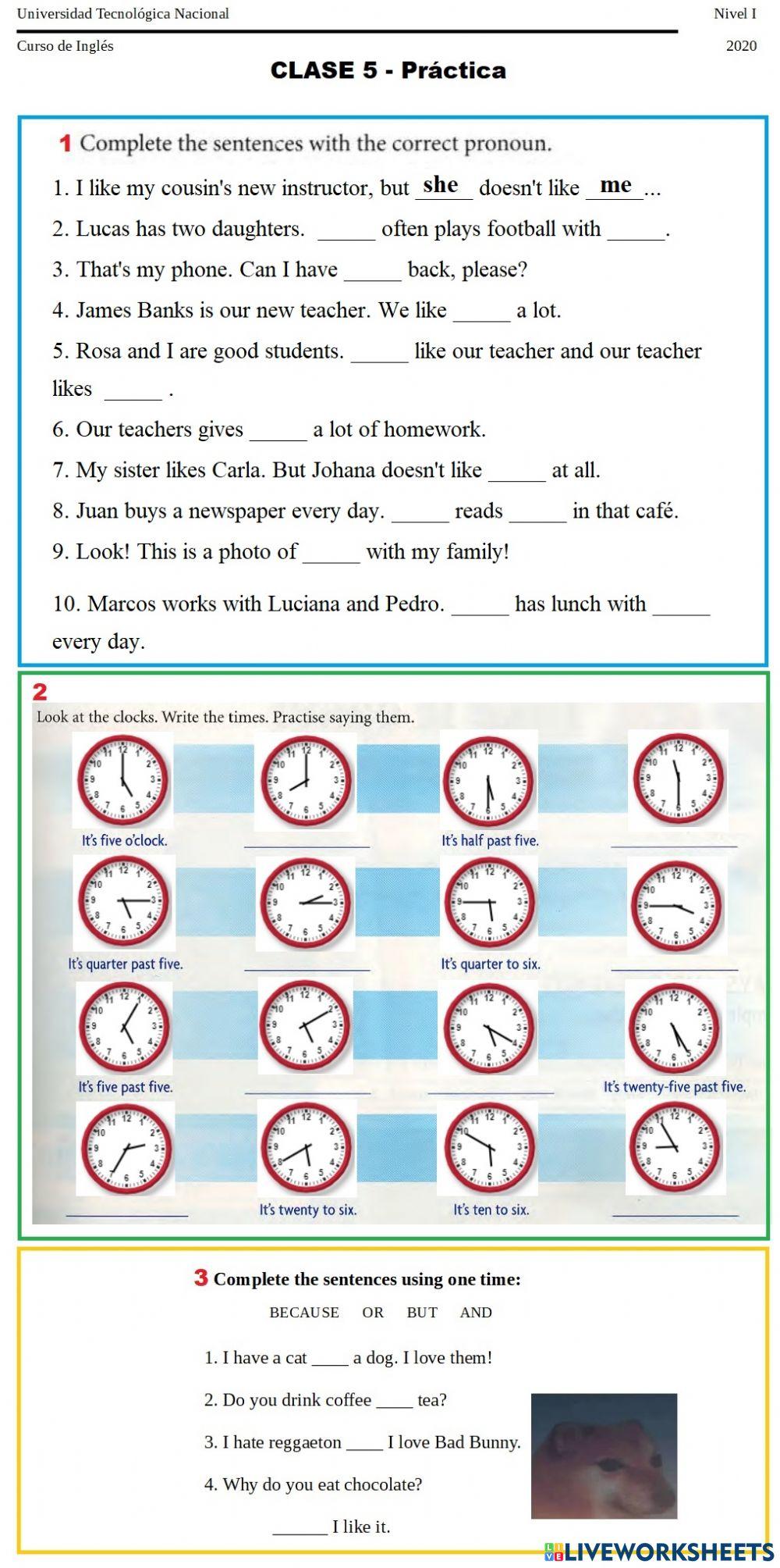 UTN - Class 5 (practice) worksheet | Live Worksheets