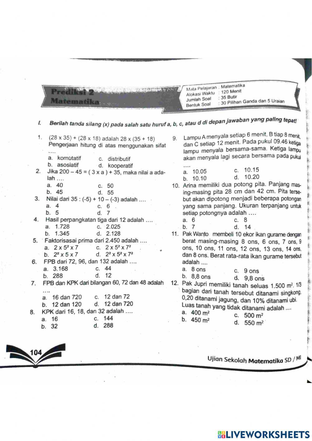 To 2 matematika suwi worksheet | Live Worksheets