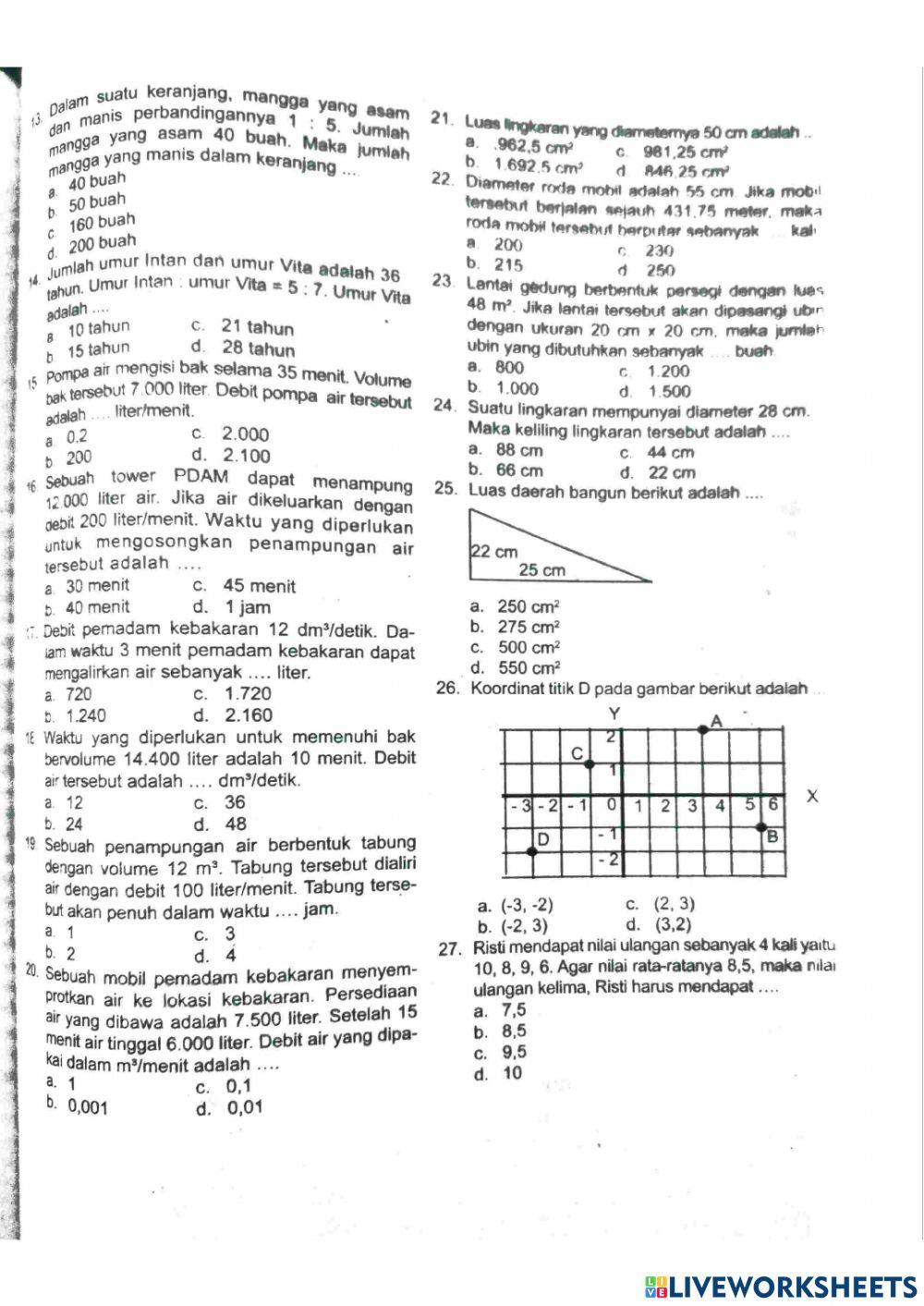 To 2 matematika suwi worksheet | Live Worksheets