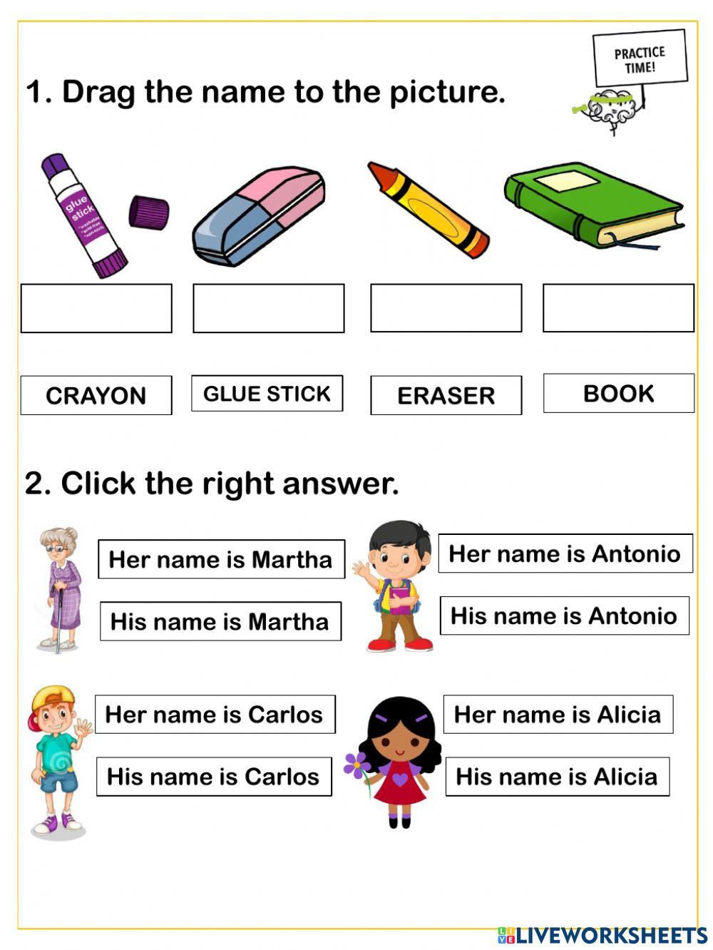Practice 1° worksheet | Live Worksheets