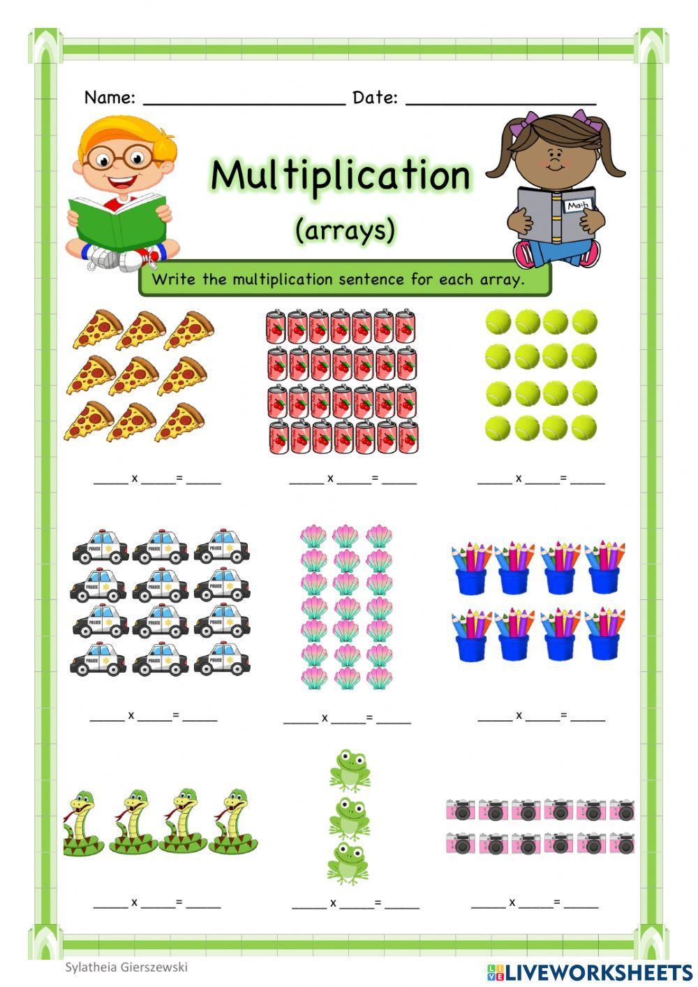 Multiplication (arrays) Interactive Worksheet Live, 56% OFF Multiplication (arrays) Interactive Worksheet Live, 56% OFF