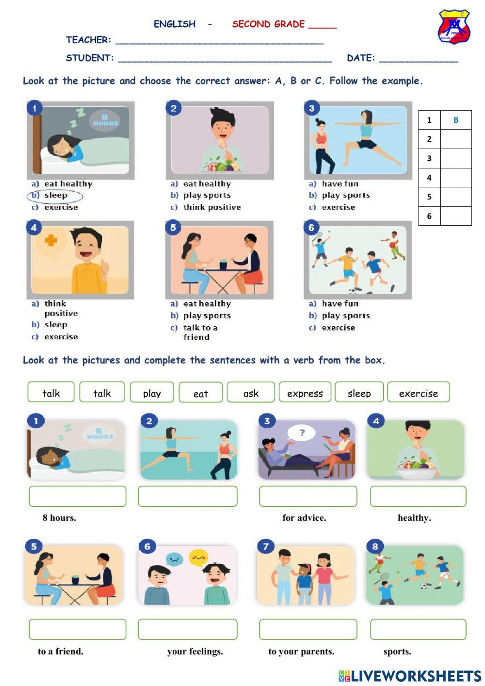 Second grade exercise | Live Worksheets