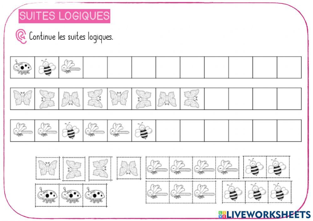 Suite logique-2 847017 | Anne François | LiveWorksheets