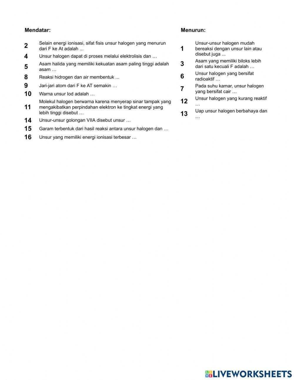 847347 | Kimia unsur (halogen) | Intanwilyta