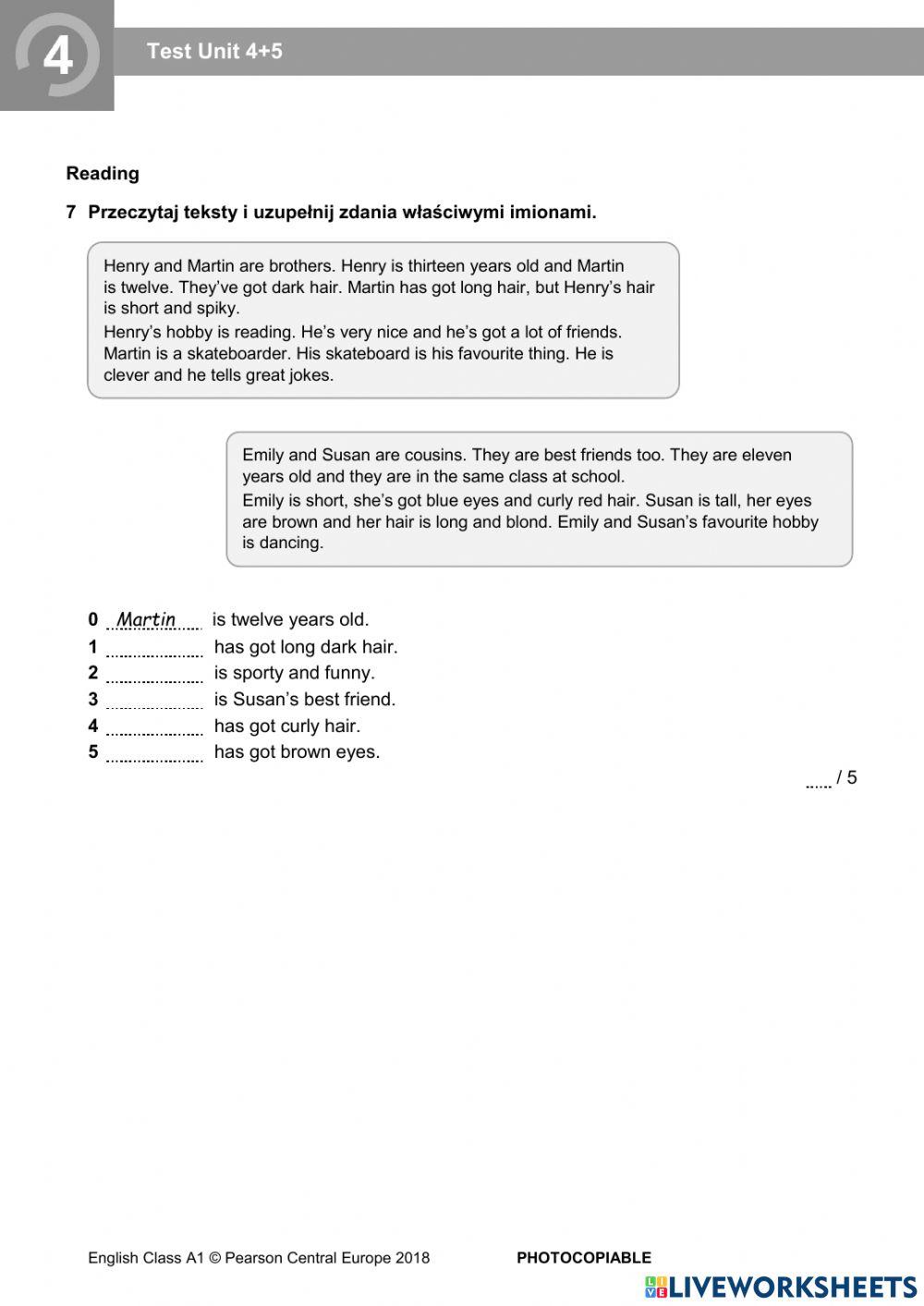 English Class A… | Free Interactive Worksheets | 6503408