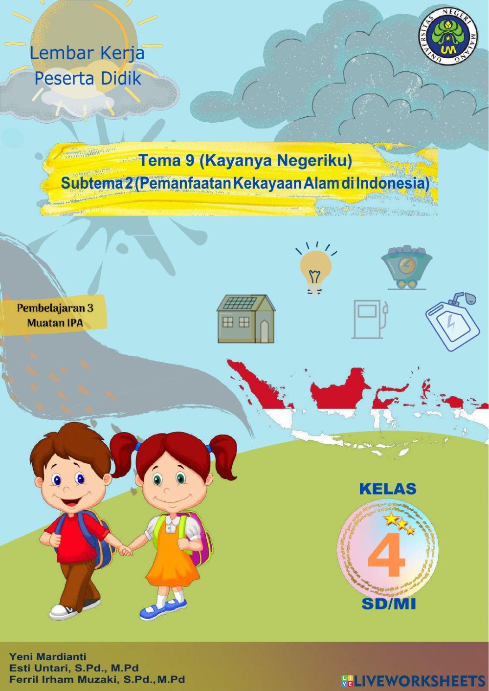 Tema 9 Subtema 2 Pembelajaran 3 (IPA) worksheet | Live Worksheets