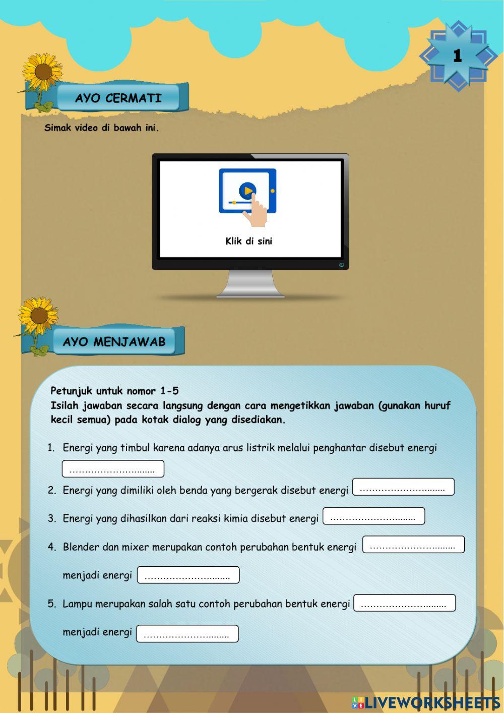Tema 9 Subtema 2 Pembelajaran 3 (IPA) worksheet | Live Worksheets