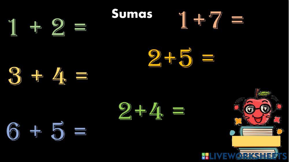 Las Sumas exercise | Live Worksheets