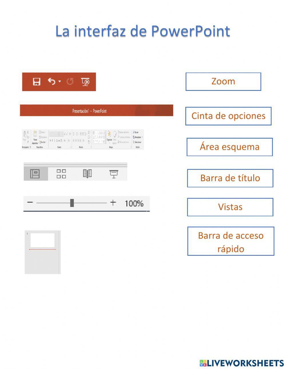 La interfaz de … | Free Interactive Worksheets | 848854