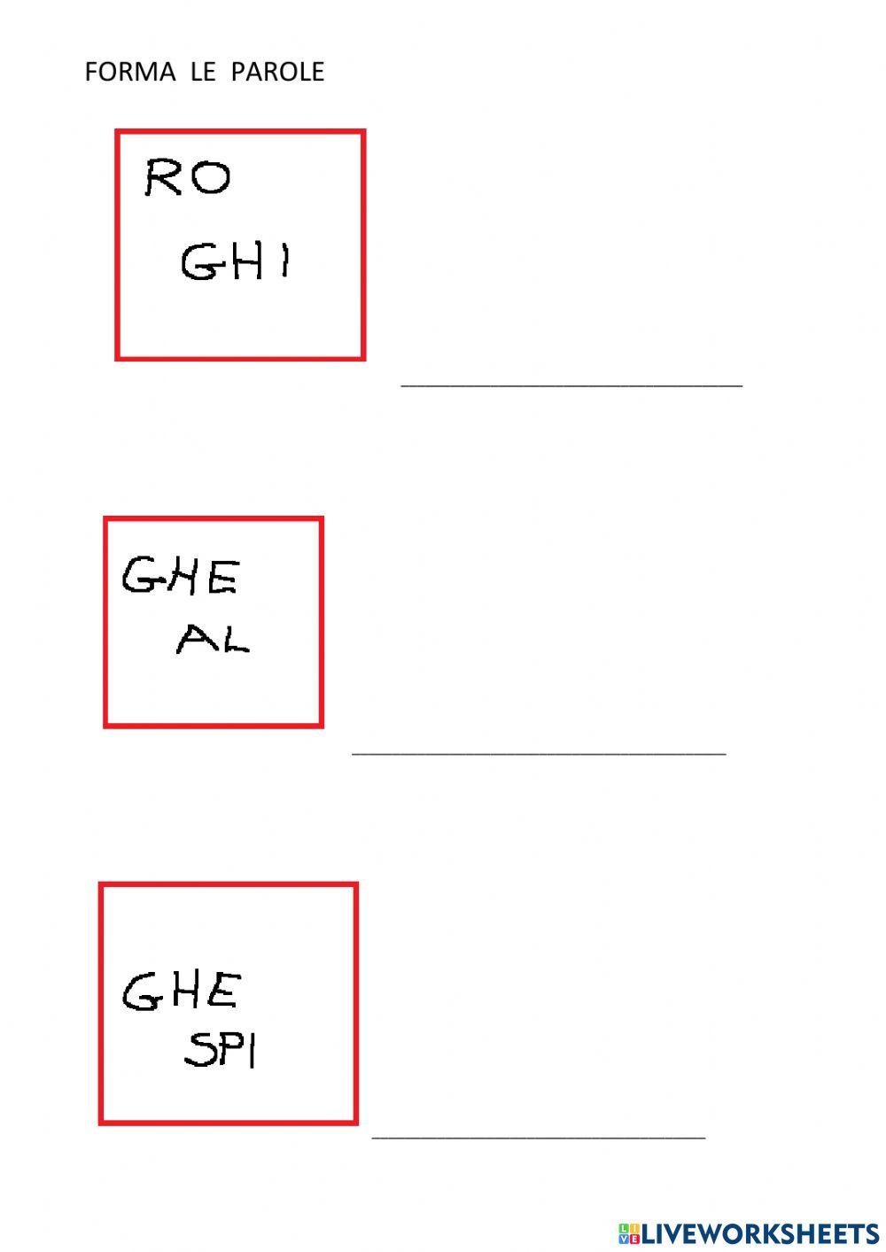 Formo parole worksheet | Live Worksheets