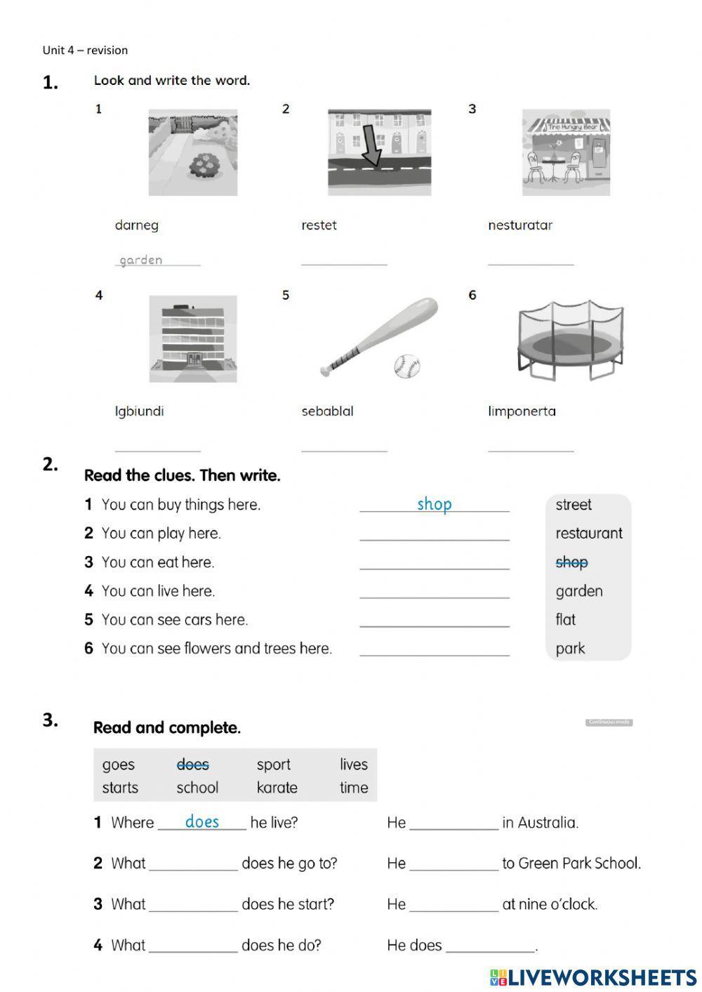 849105 | Academy stars 2 - revision unit 4 | Hana