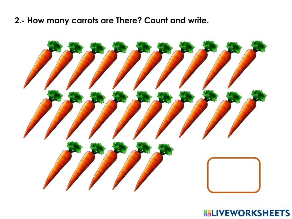 Counting worksheet for preescolar 3 | Live Worksheets