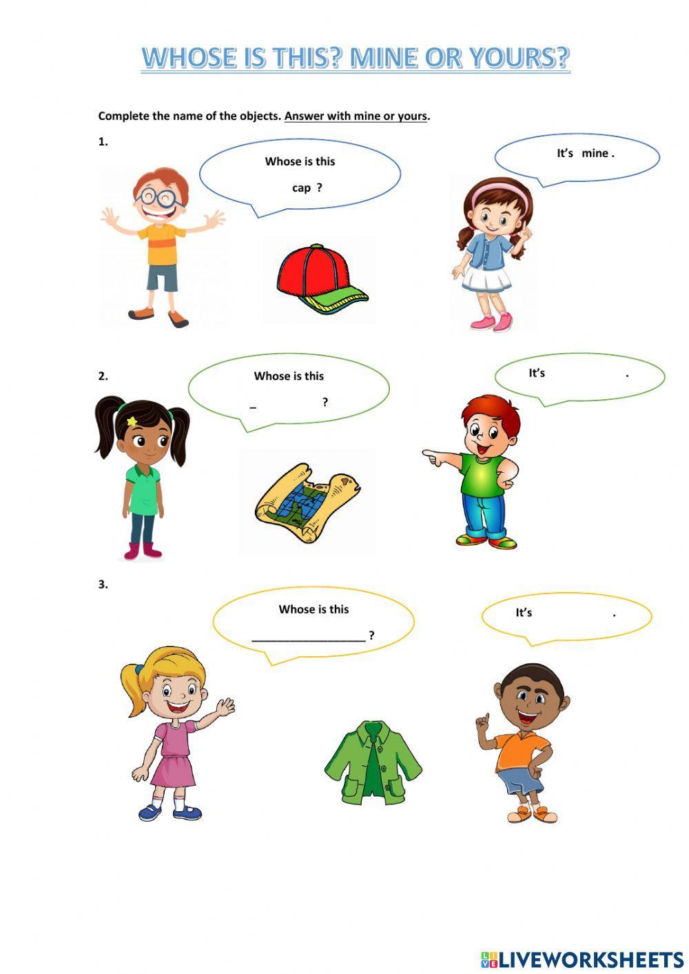 Whose interactive exercise | Live Worksheets