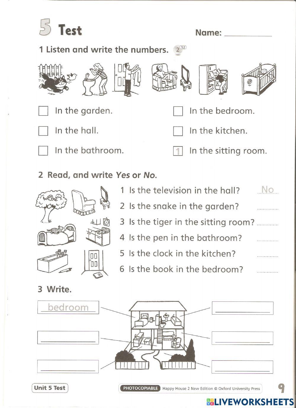 Happy House 2 -… | Free Interactive Worksheets | 6500150