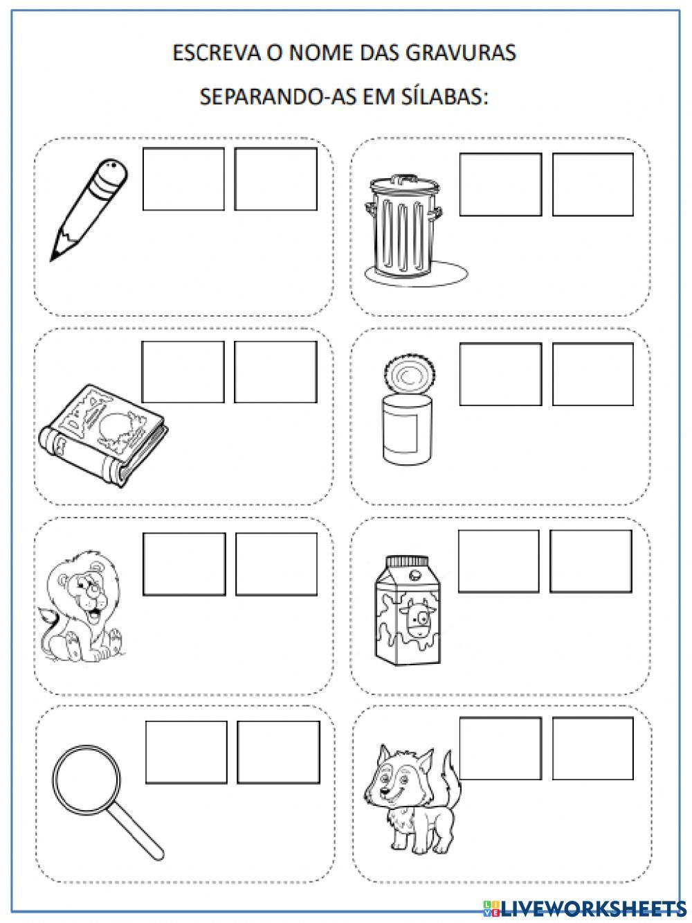 Letra L interactive activity for Alfabetização | Live Worksheets