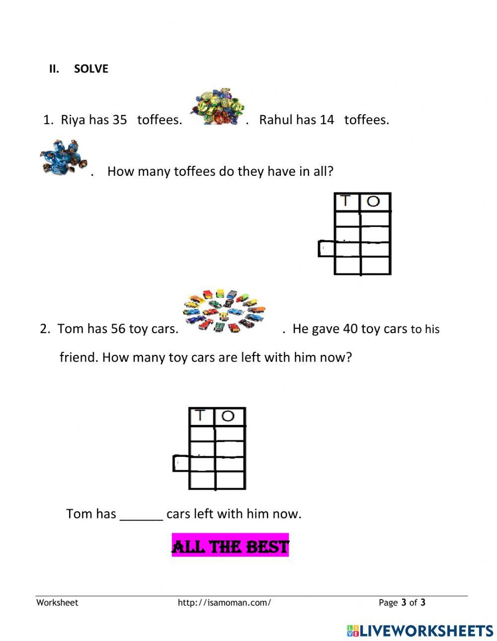 Revision worksheet interactive activity for STD 1 | Live Worksheets
