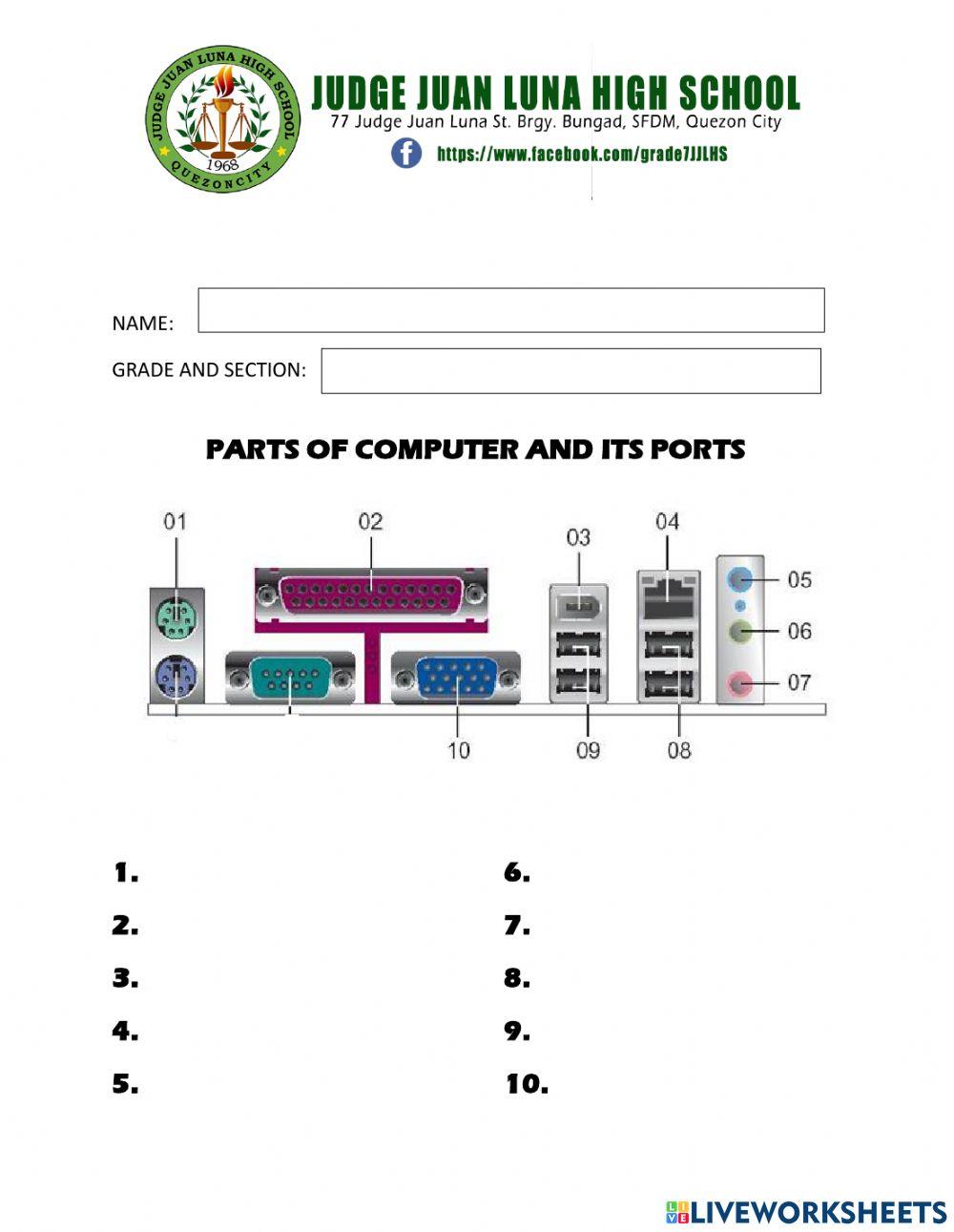 COT1-INTERACTIVE ACTIVITY worksheet | Live Worksheets