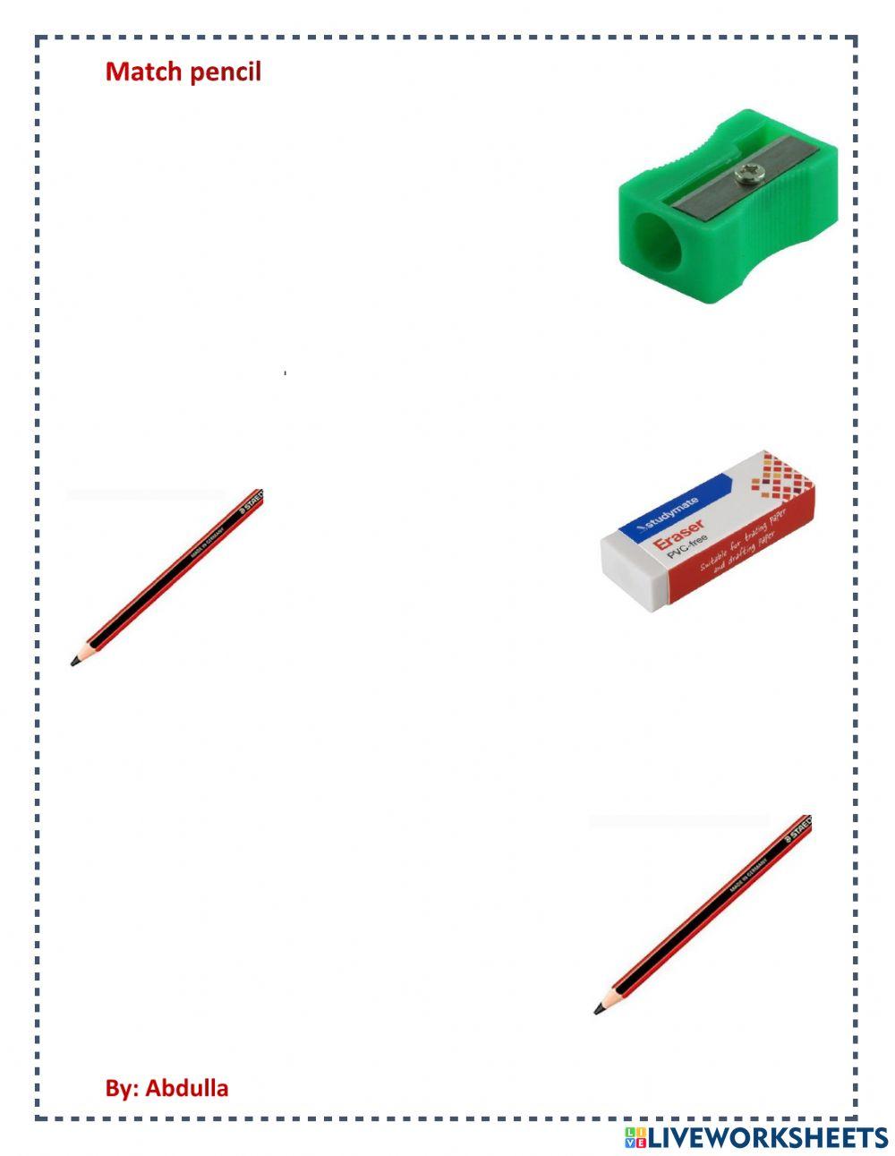 Match pencil | Free Interactive Worksheets | 852065