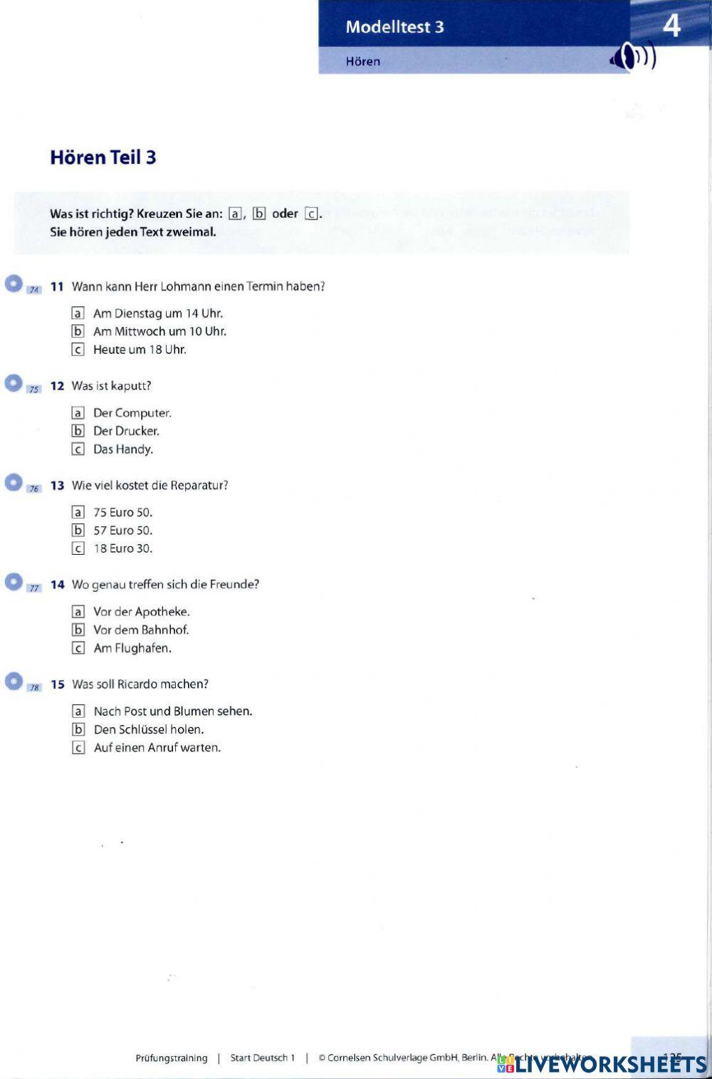Test A1 activity | Live Worksheets