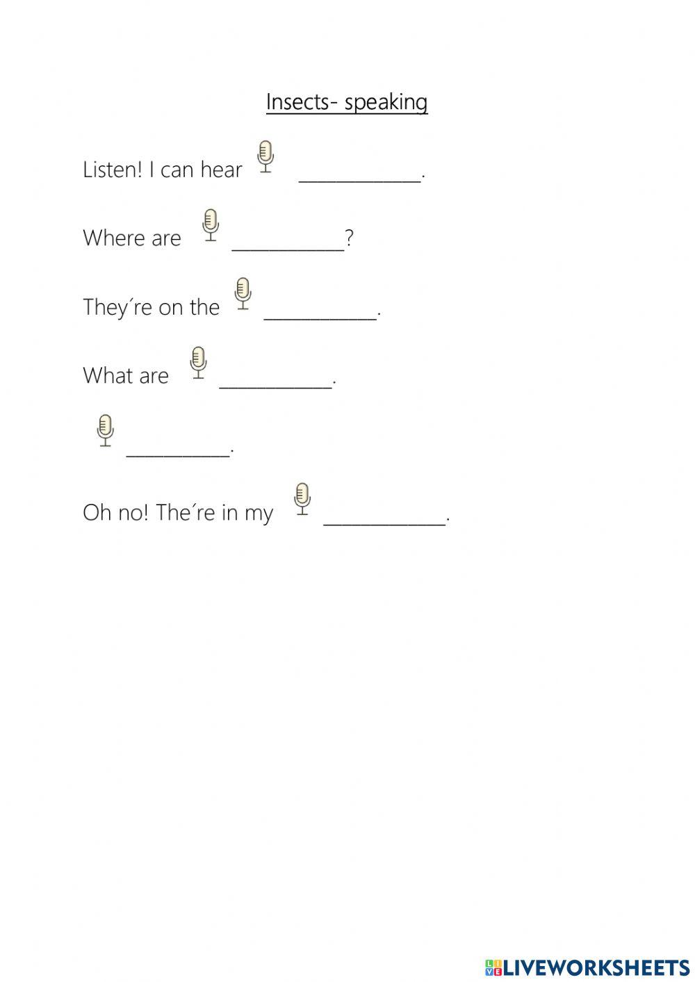 Insects interactive worksheet for 3. | Live Worksheets