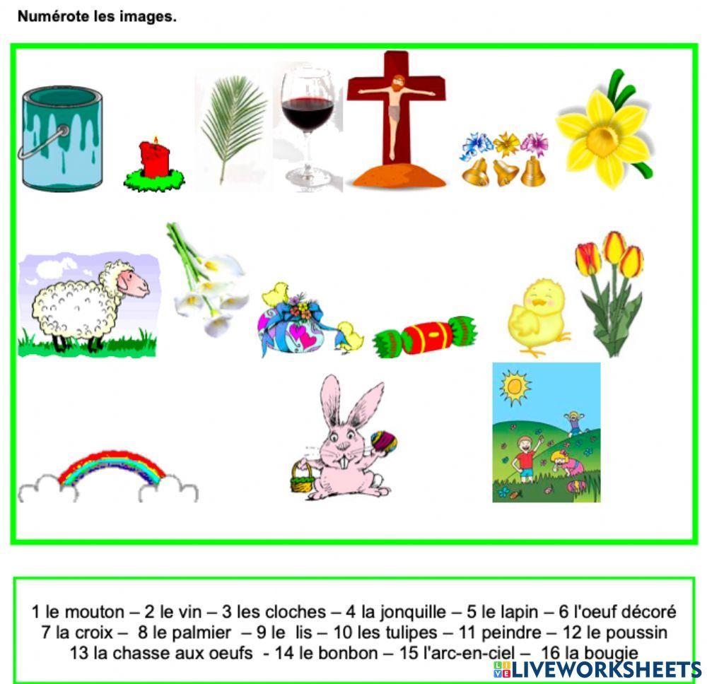 Pâques | Free Interactive Worksheets | 853508