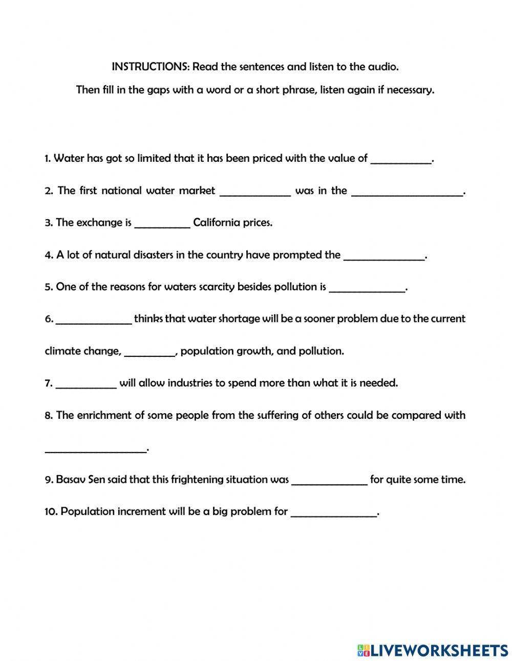 Task 3 - Is water a traded commodity? 854343 | Fernando