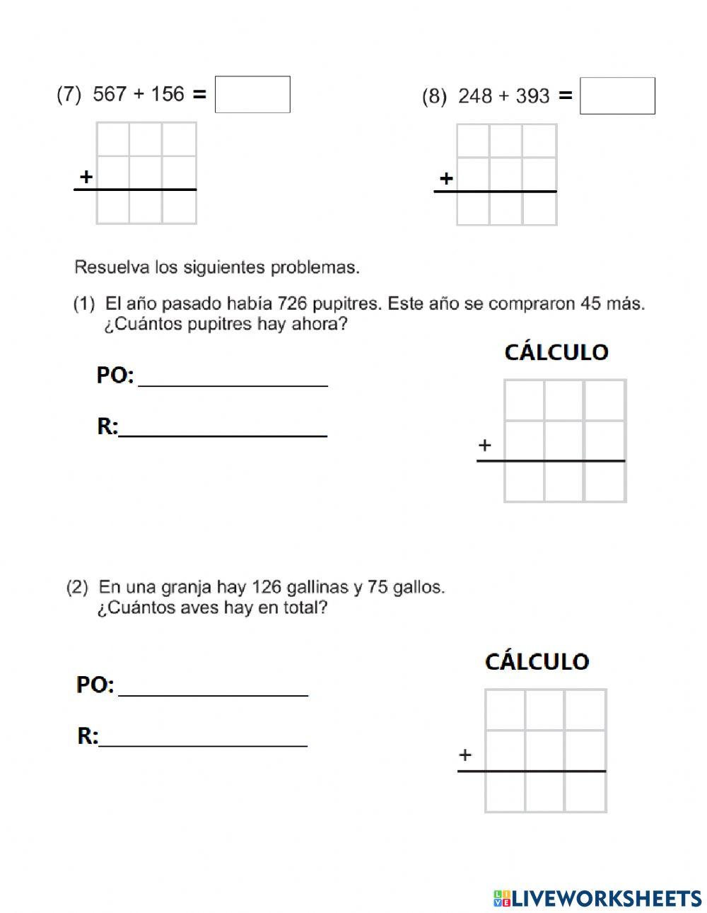 Sigamos sumando worksheet | Live Worksheets